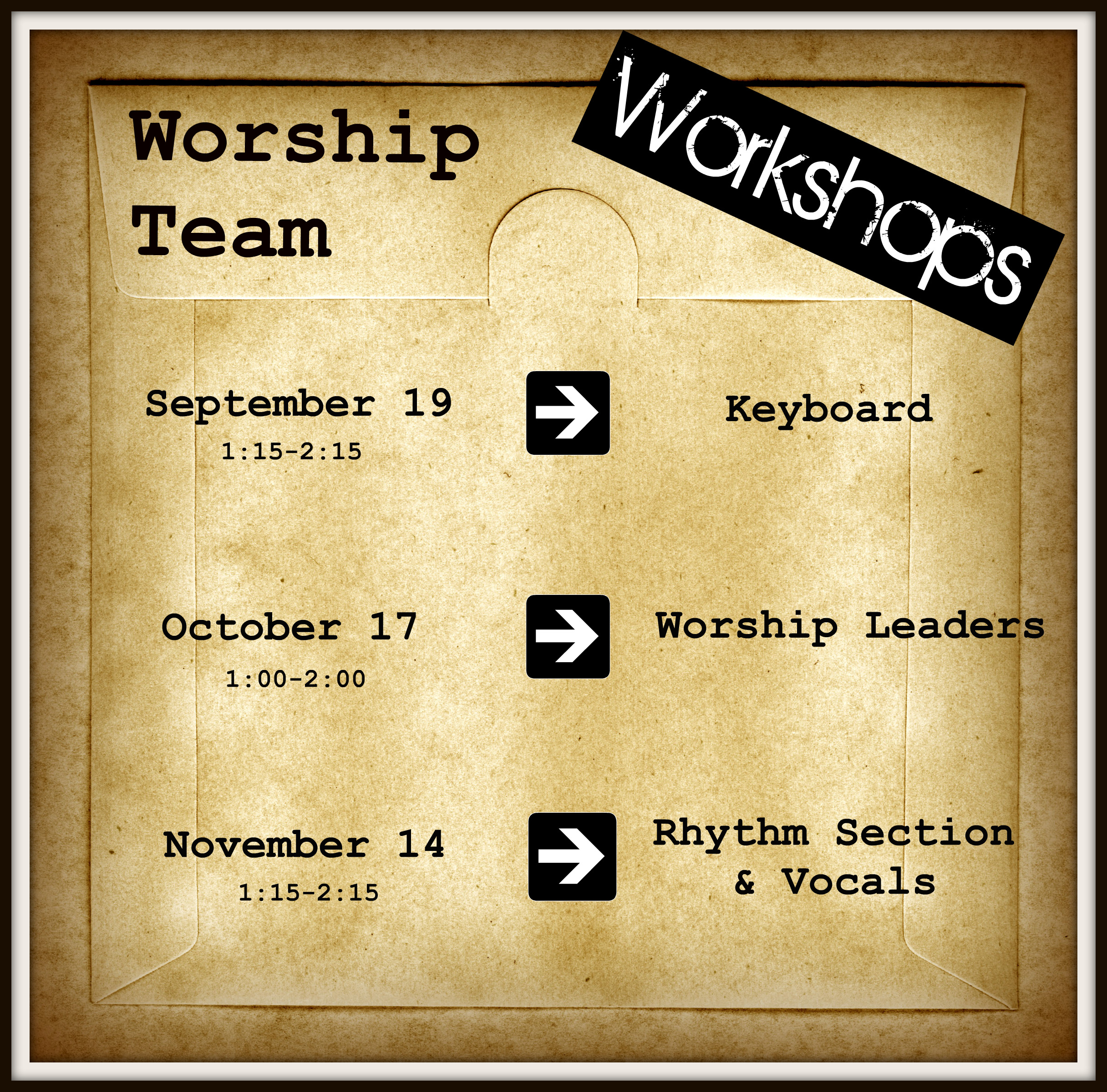 Worship Team Workshop Ideas Worship Team Workshop Ideas